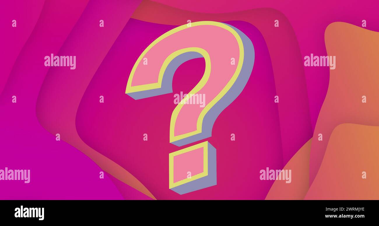 Image of question mark over red background Stock Photo - Alamy