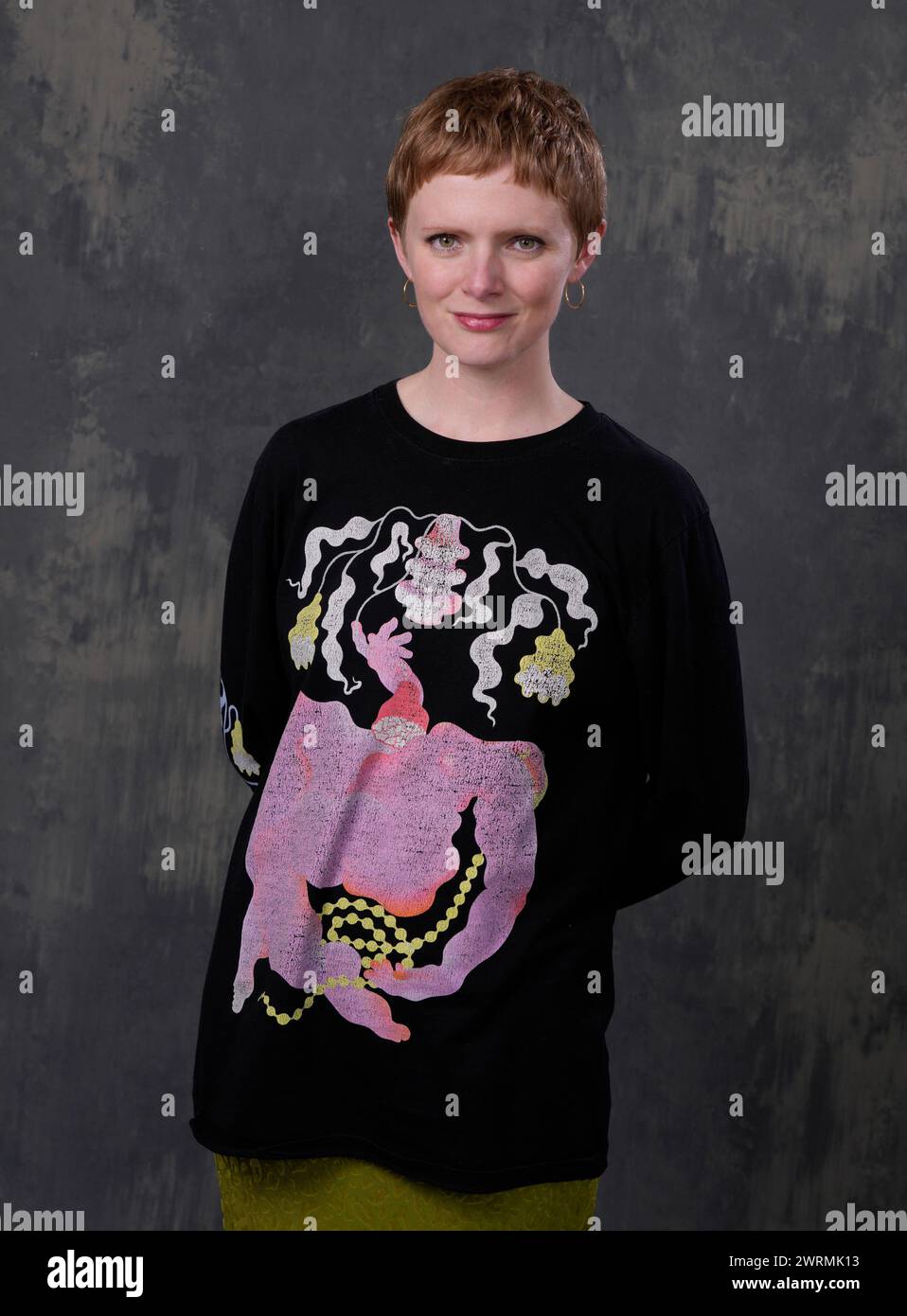 Rose Glass, director/co-writer of the film "Love Lies Bleeding," poses ...