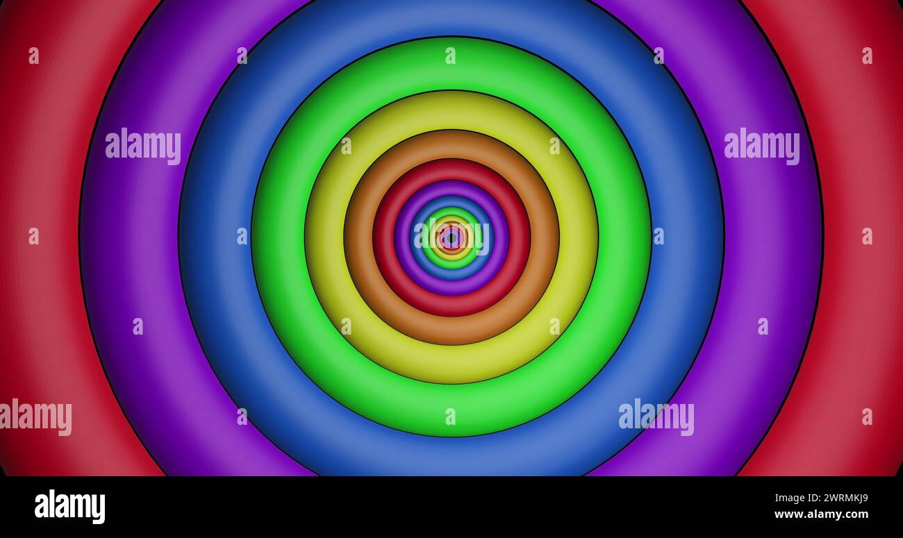 Image of rainbow circles and colours moving on seamless loop Stock ...