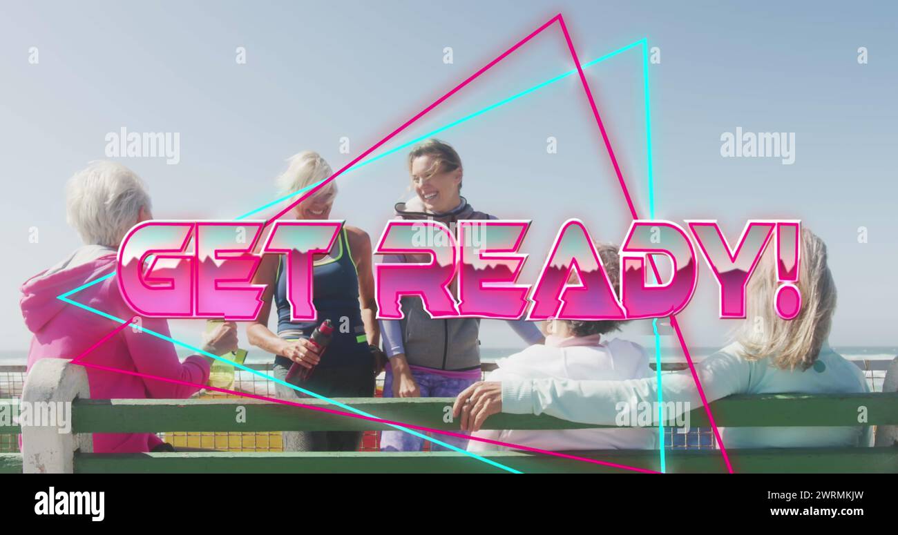 Retro beach women hi-res stock photography and images - Alamy