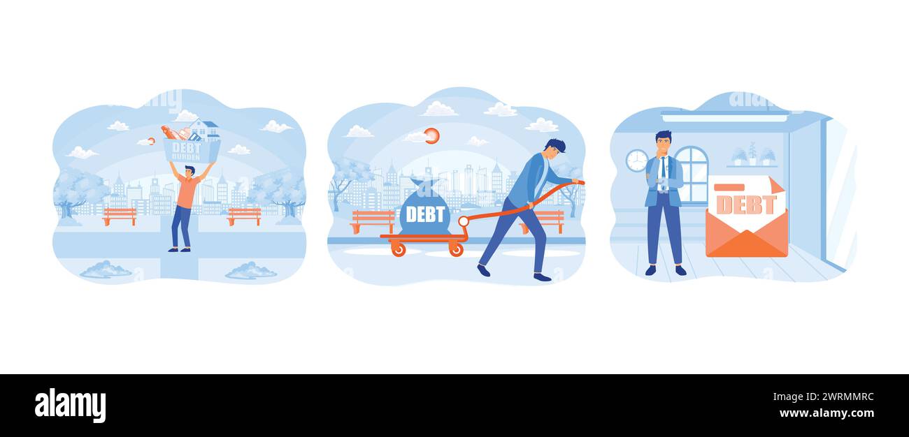 Pulling a heavy load Stock Vector Images - Alamy