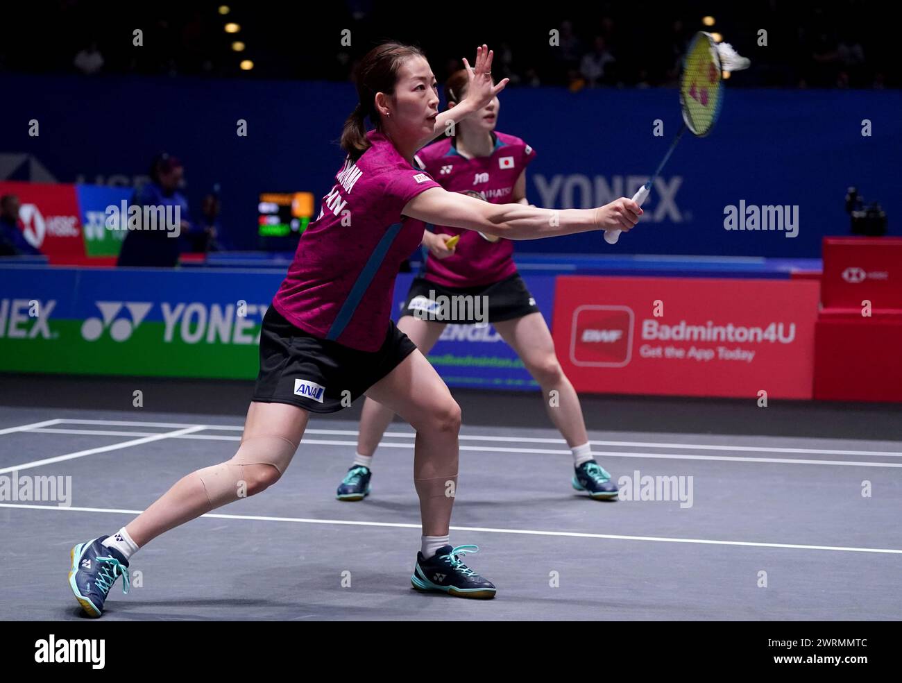 Japan's Nami Matsuyama and Chiharu Shida in action during their Women's ...
