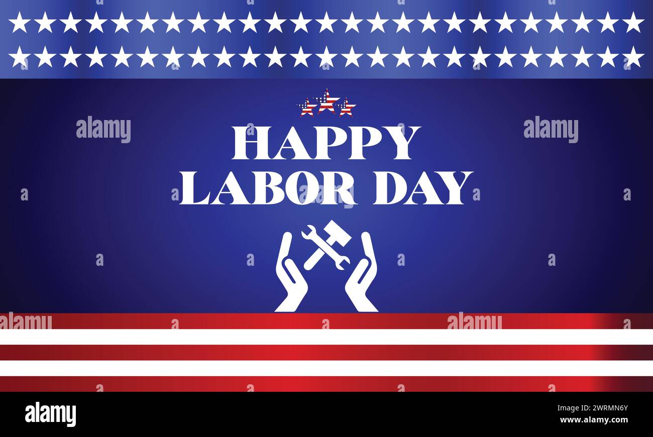 Happy labor day vector vectors Stock Vector Images - Alamy
