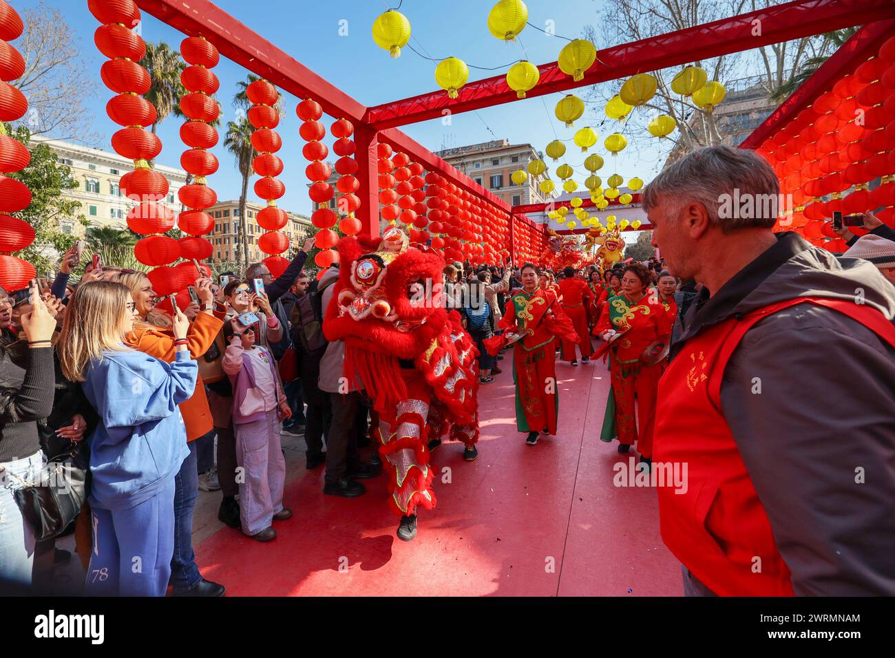 Rome, Italy - February 18, 2024: Chinese New Year celebrations in the ...