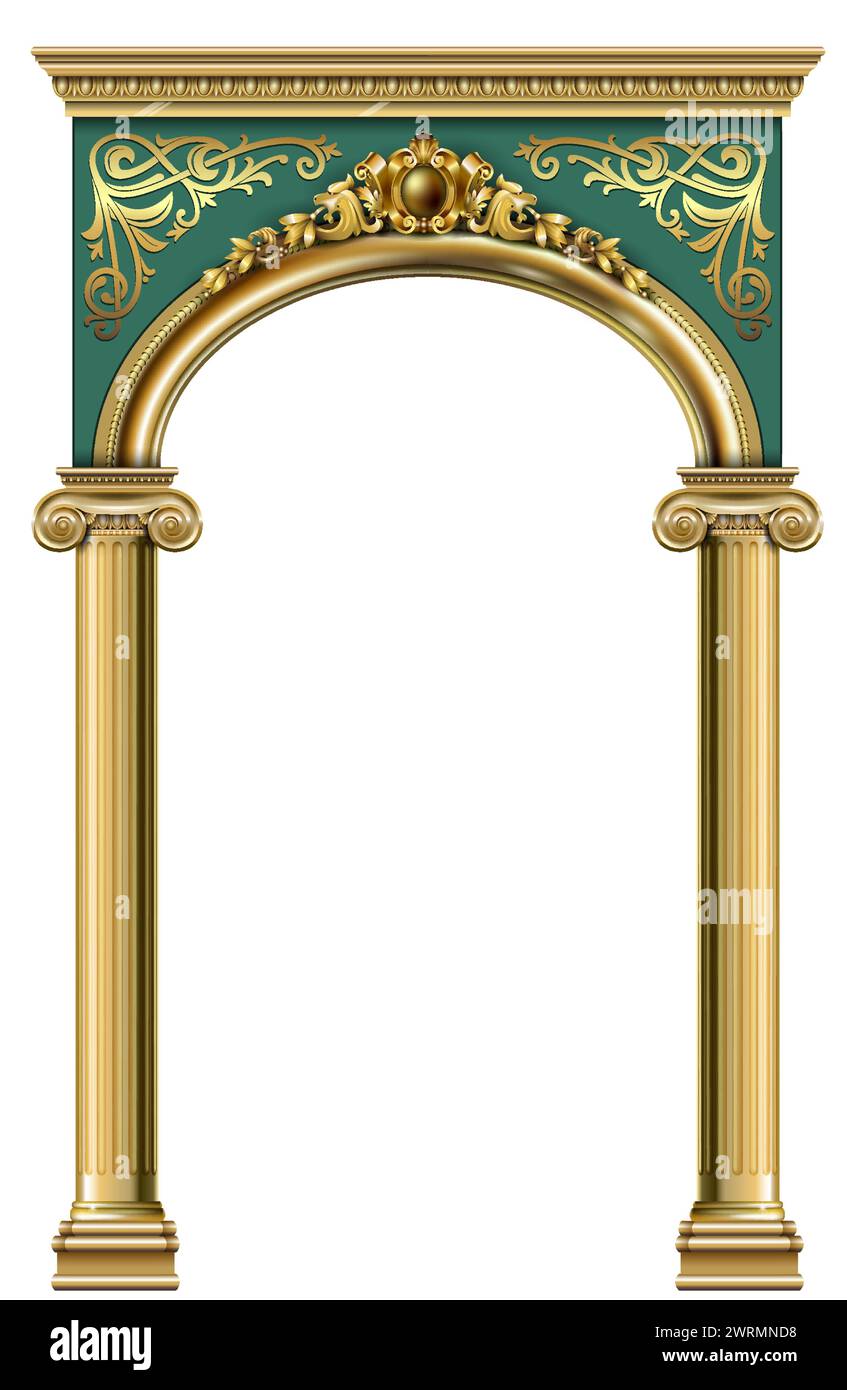 Gold classic frame of the rococo baroque door Stock Vector Image & Art ...