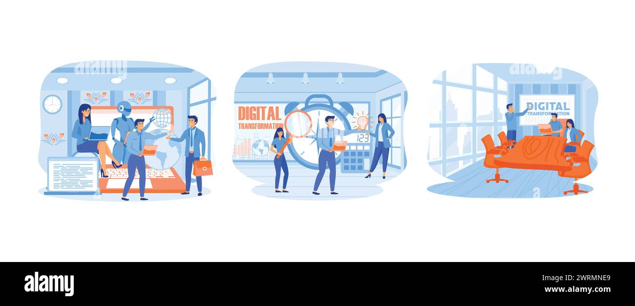 Digital Transformation Data Analysis And Digitization Describes An