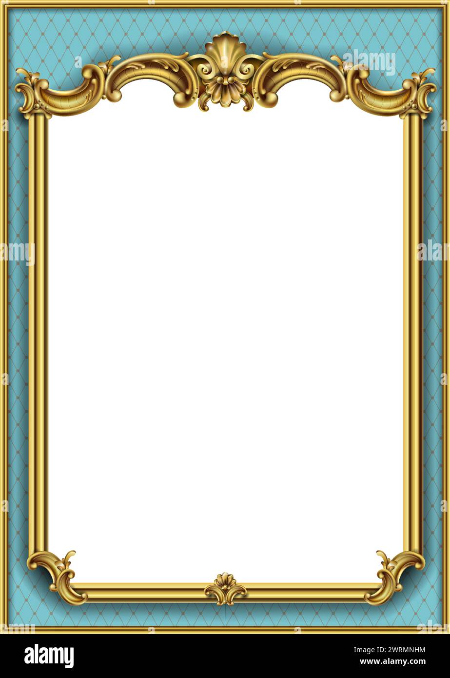 Frame postcard cover gold baroque rococo Stock Vector Image & Art - Alamy
