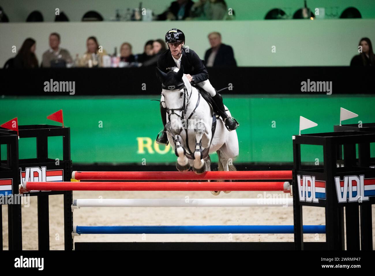 DenBosch, Netherlands - March 9, 2024. Marcus Ehning for Germany and ...