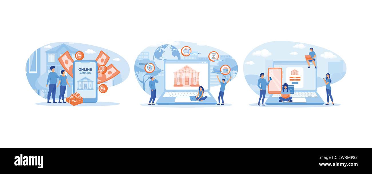 Women using laptop credit card Stock Vector Images - Alamy