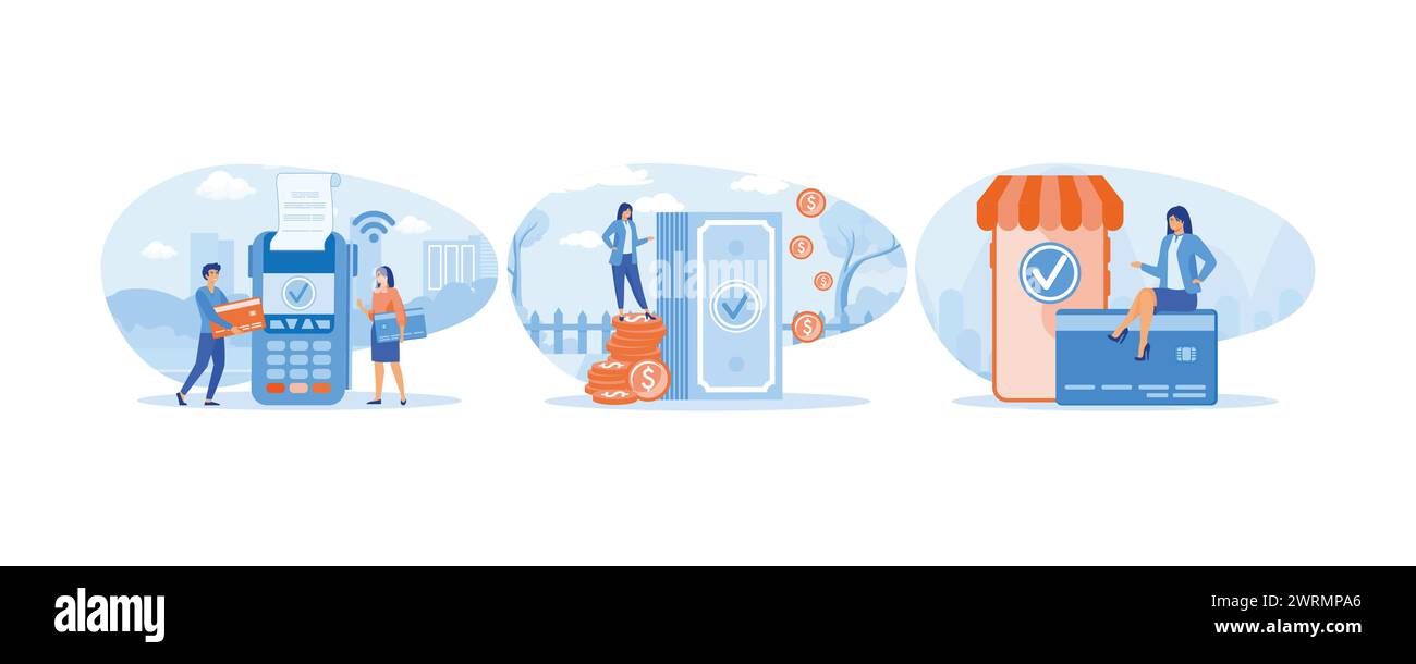 Payment methods vector vectors hi-res stock photography and images - Alamy