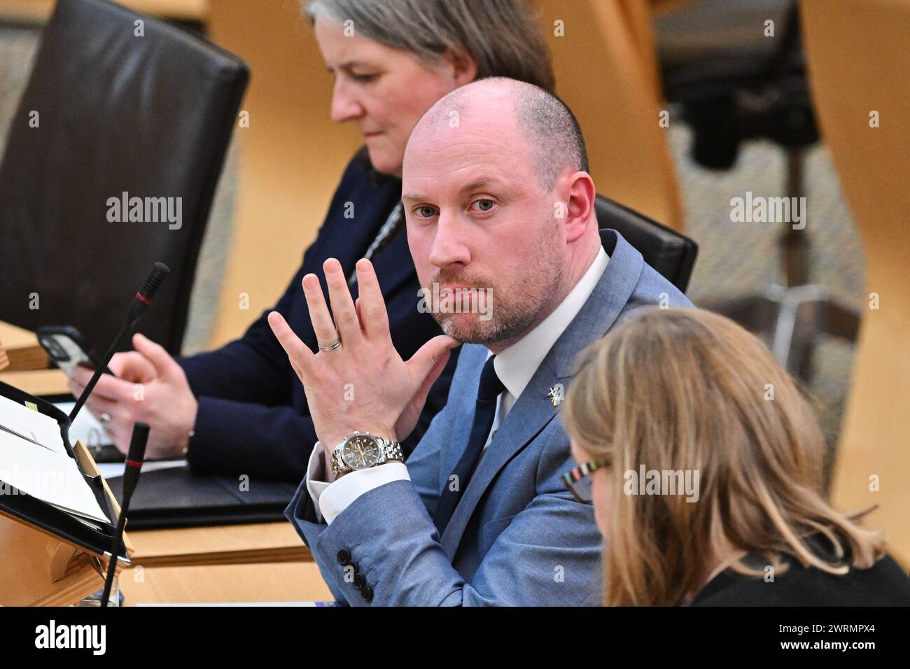 Edinburgh Scotland, UK 13 March 2024. Cabinet Secretary for NHS ...
