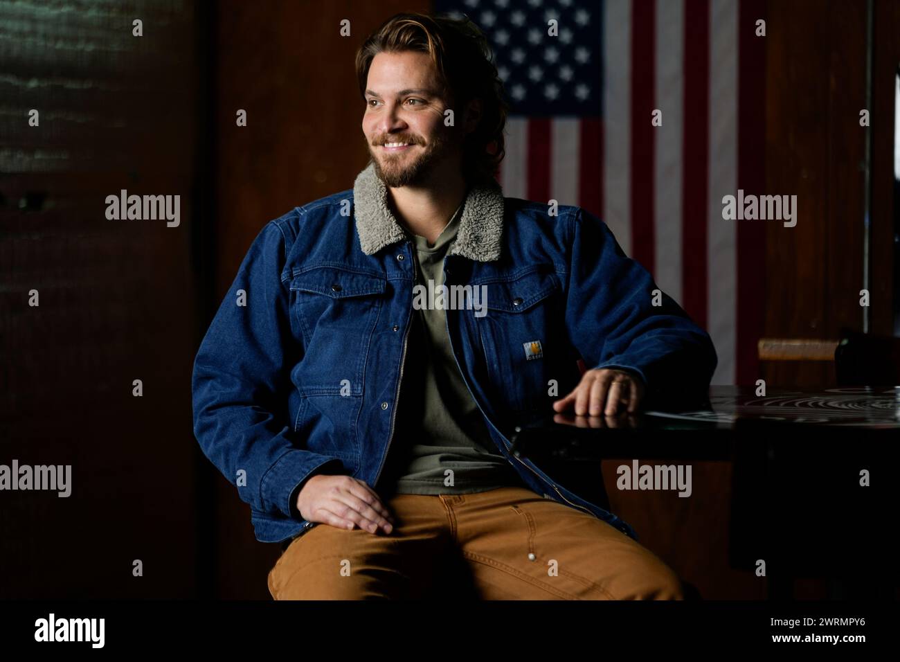 Actor-singer Luke Grimes poses for a portrait Tuesday, Feb. 20, 2024, in Nashville, Tenn. Grimes ...