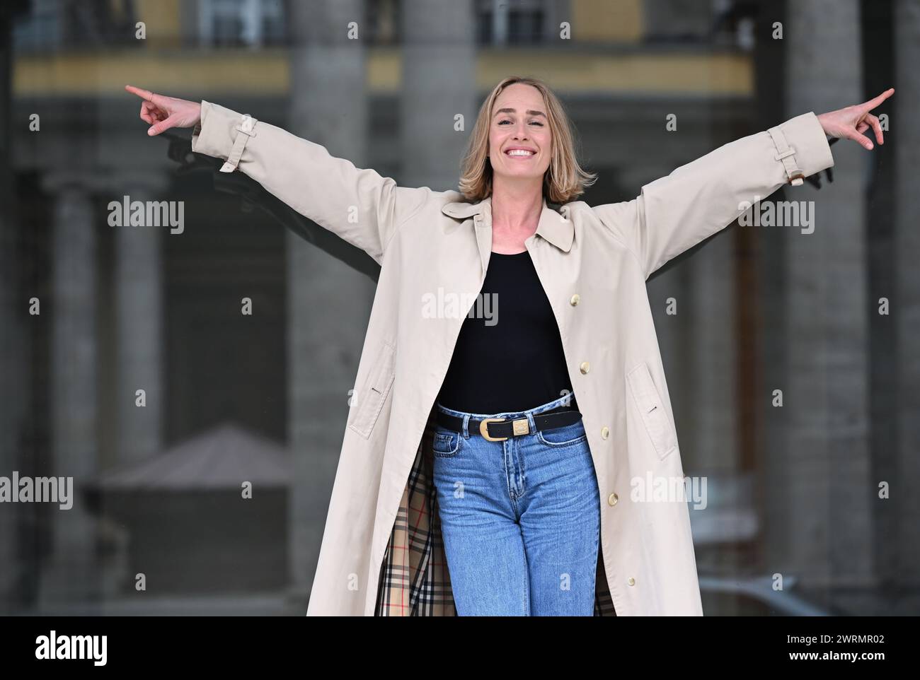 Munich, Germany. 13th Mar, 2024. Actress Laura Egger poses at a photo shoot in Munich. Egger ...