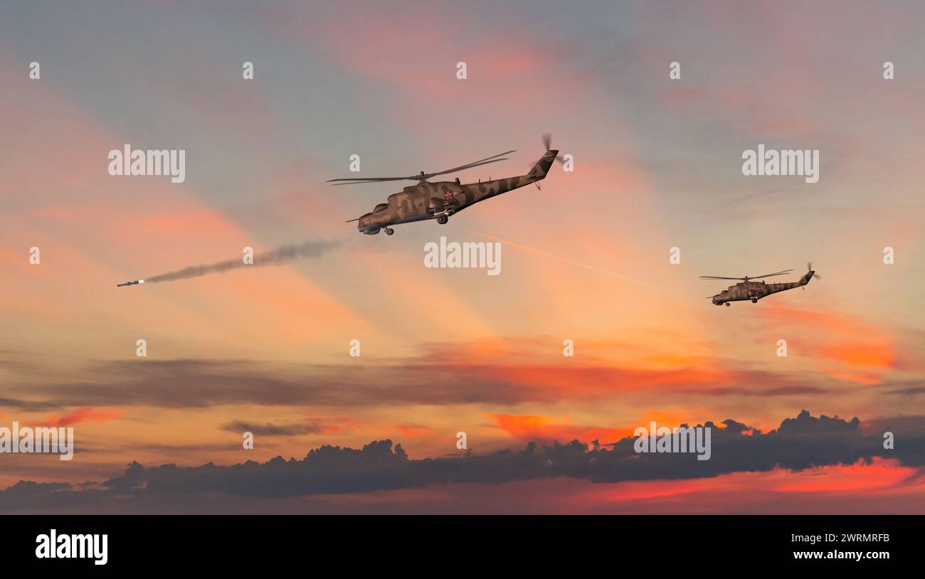 Russian Mi-24 helicopter Stock Photo - Alamy