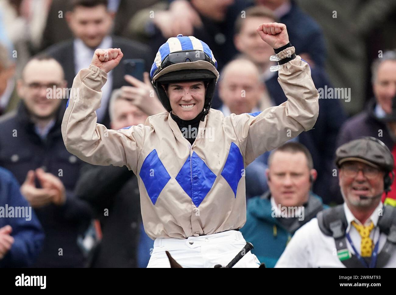 Rachael Blackmore aboard Captain Guinness after winning the Betway ...