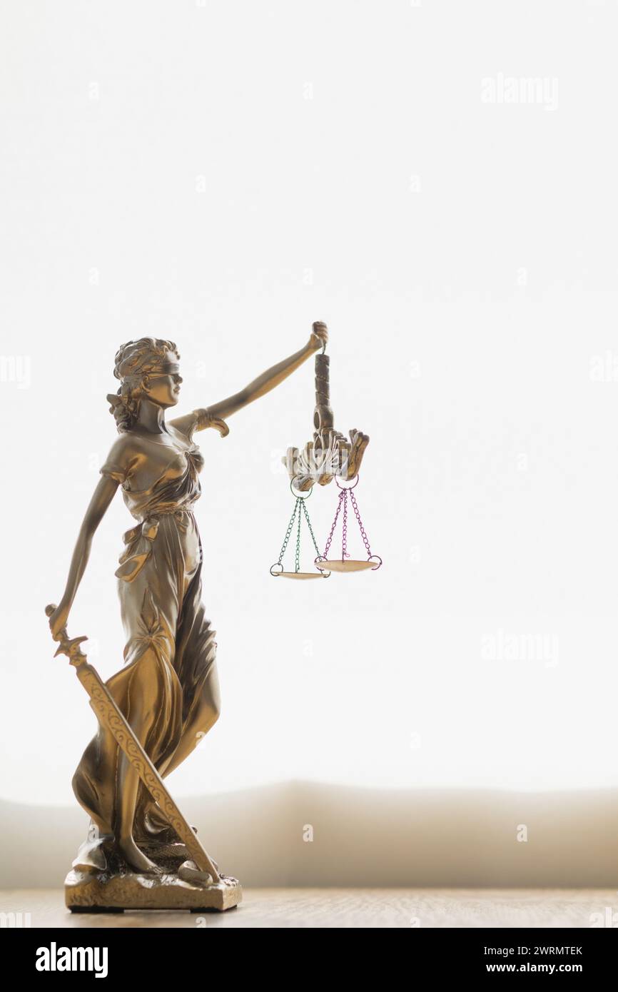 statue of god Themis Lady Justice is used as symbol of justice within ...