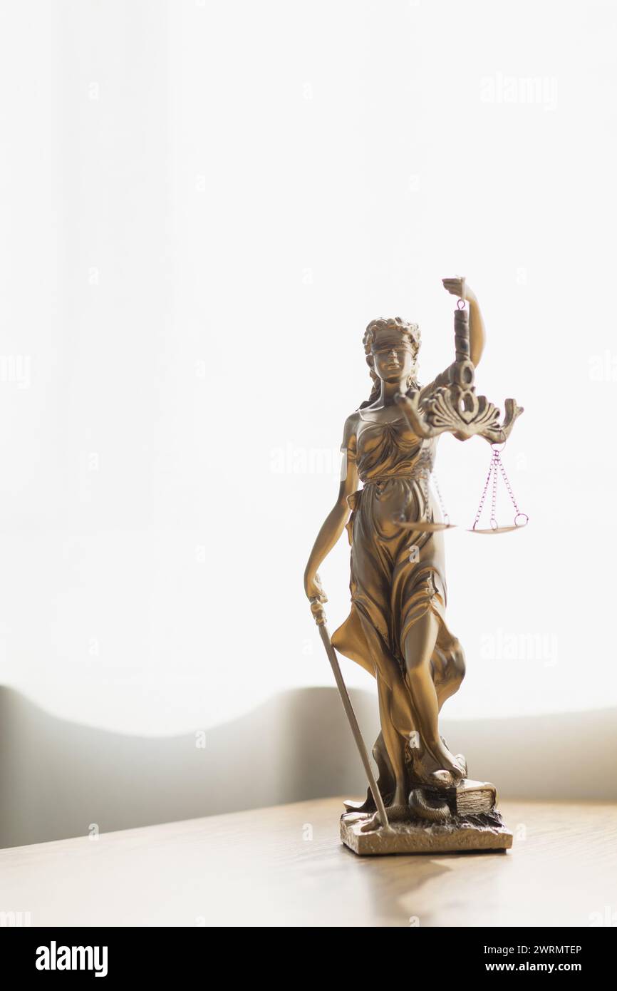 statue of god Themis Lady Justice is used as symbol of justice within ...