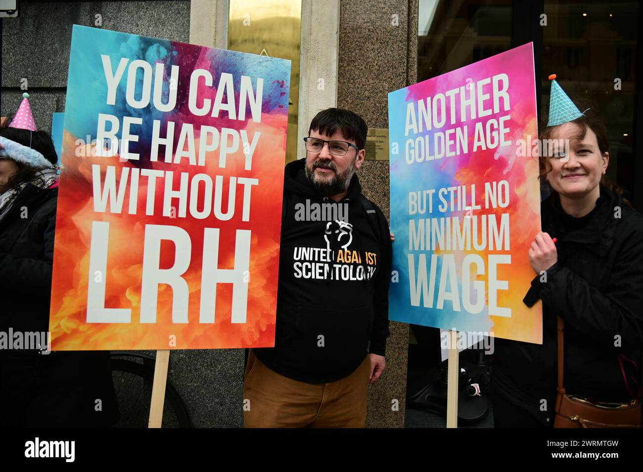 Church of Scientology, London, UK. 13 March 2023: Protest at the ...