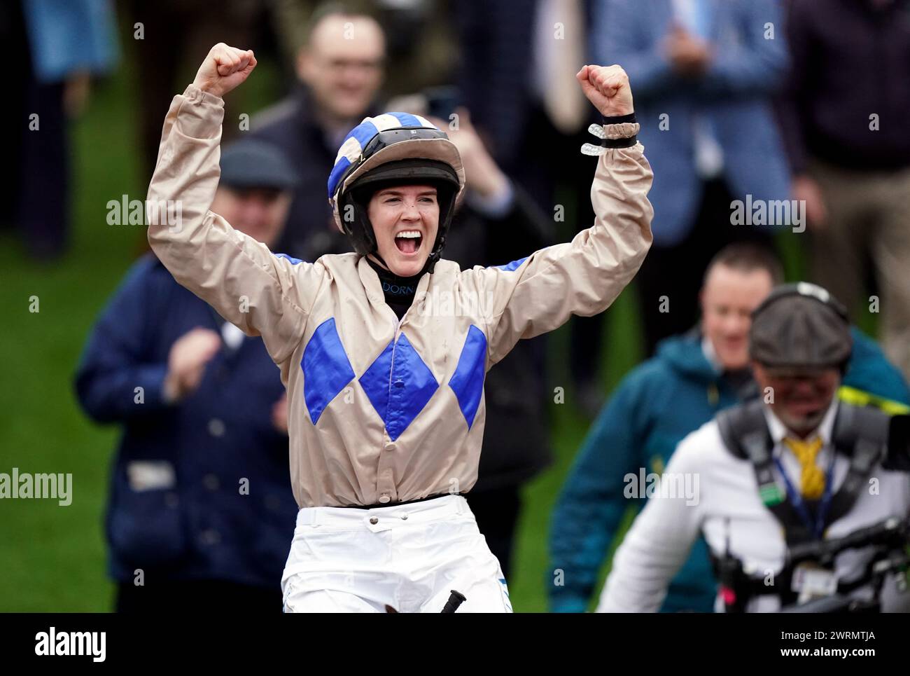 Rachael Blackmore aboard Captain Guinness after winning the Betway ...