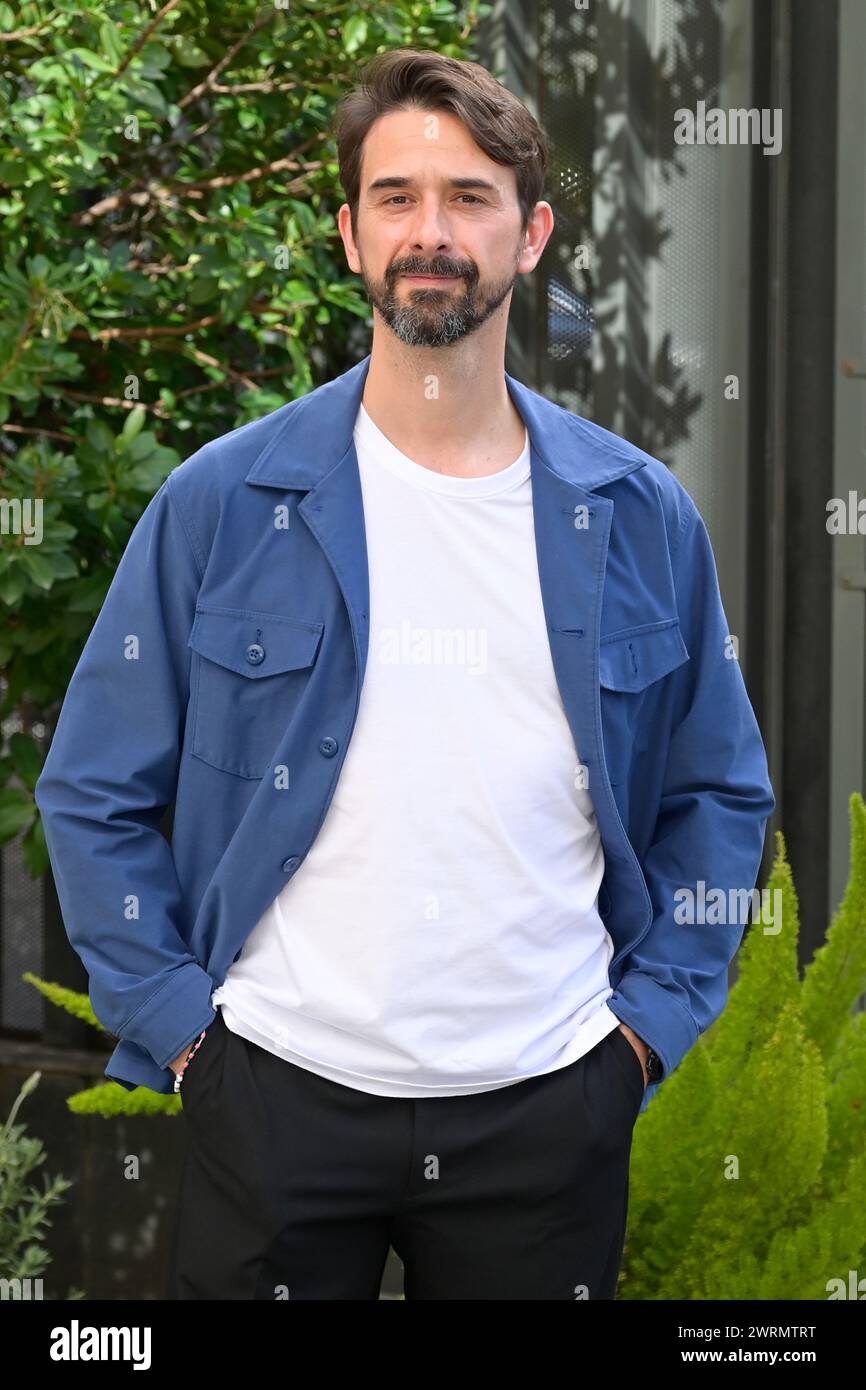 Davide Iacopini attends the photocall of Rai tv series "Studio ...
