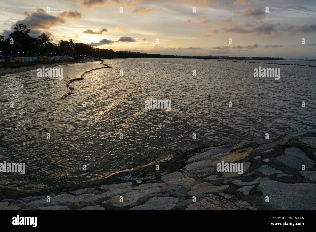 Sunset at Pasir Ris Park in Pasir Ris, Singapore Stock Photo - Alamy
