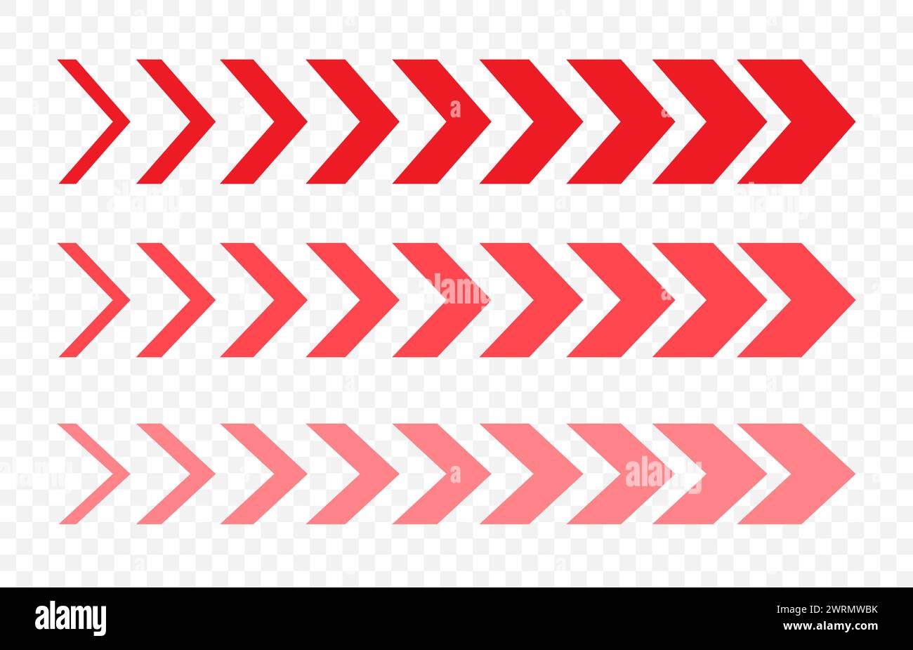 A set of red arrows on a transparent background indicate the direction ...