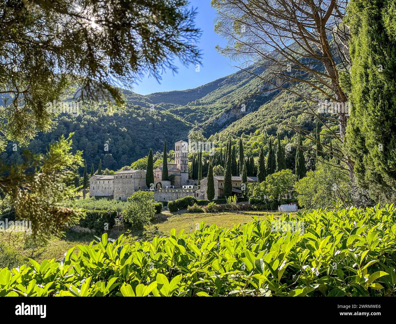 San Pietro in Valle Abbey, Ferentillo, Umbria, Italy, Europe Copyright ...