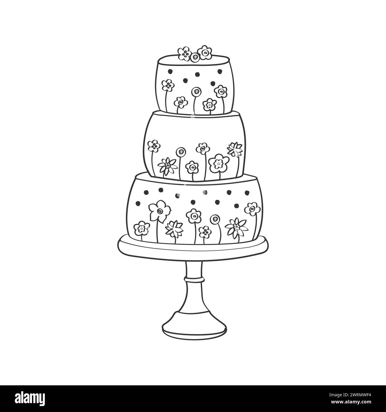 Beautiful cake design Black and White Stock Photos & Images - Alamy