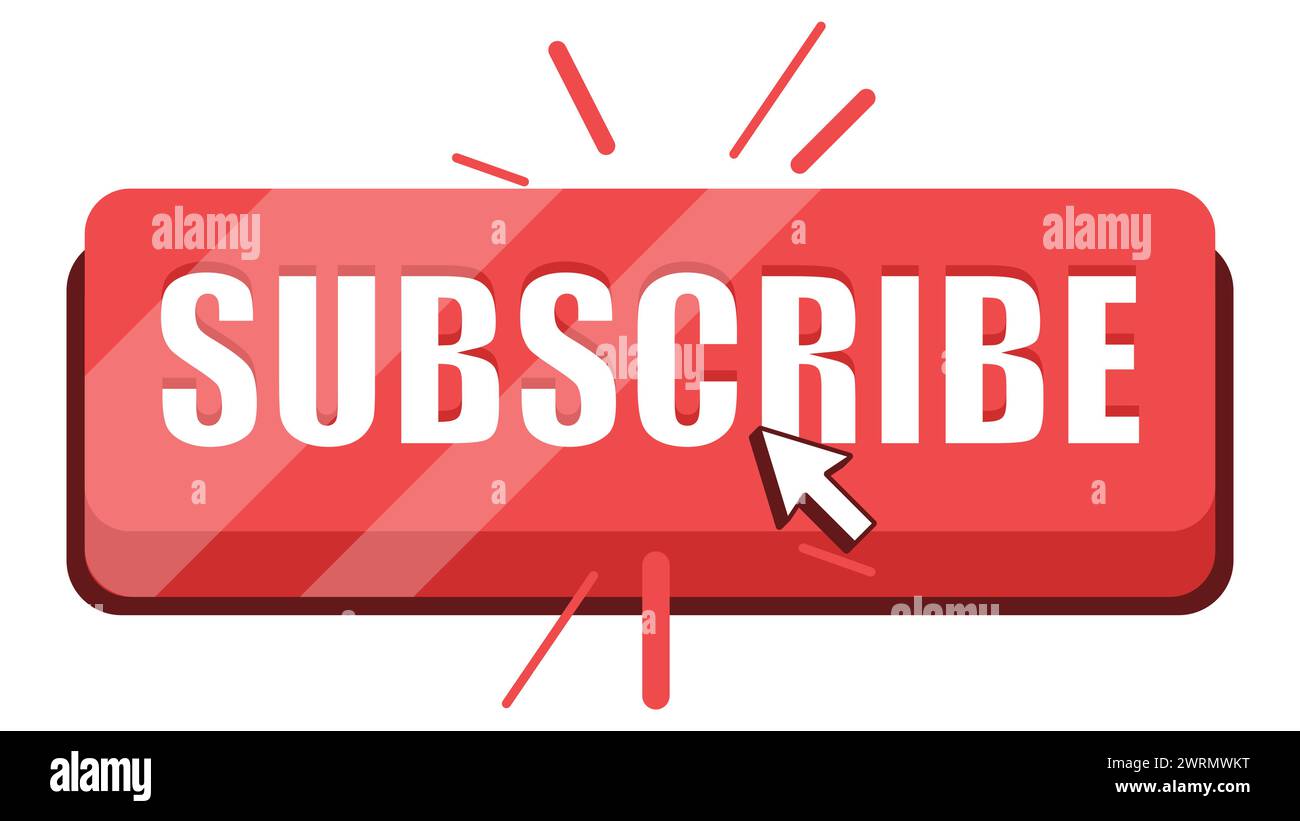 Subscribe button with click effect. vector illustration Stock Vector ...