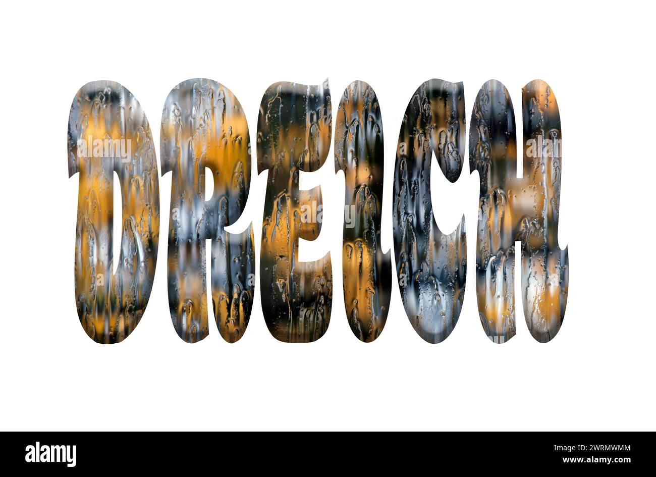 Water droplets on window Cut Out Stock Images & Pictures - Alamy