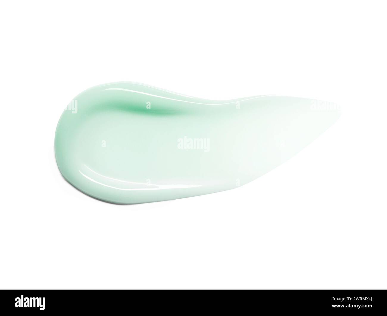 Green cream cosmetic anti aging texture stroke isolated on white ...