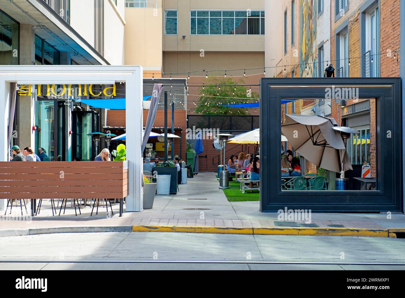 The Monica restaurant outside dining on Congress Street in downtown ...