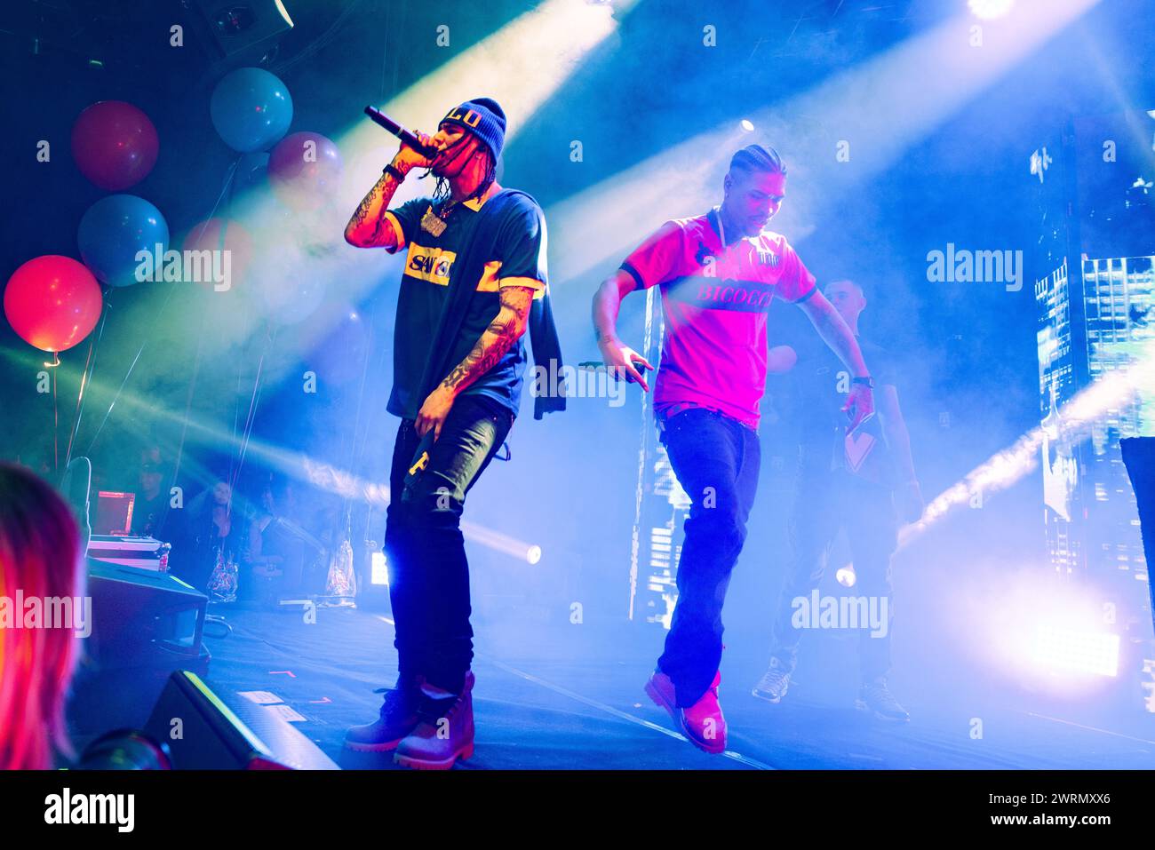 Milan, Italy. 12th Mar, 2024. Italian rappers Rondodasosa and Artie ...