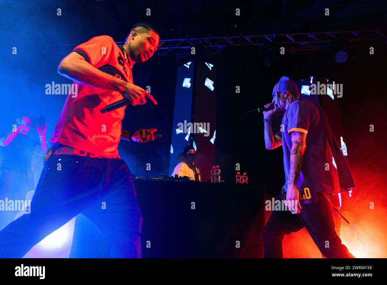 Milan, Italy. 12th Mar, 2024. Italian rappers Rondodasosa and Artie ...