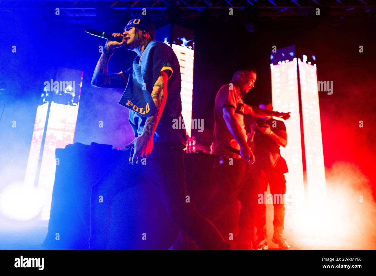 Milan, Italy. 12th Mar, 2024. Italian rappers Rondodasosa and Artie ...