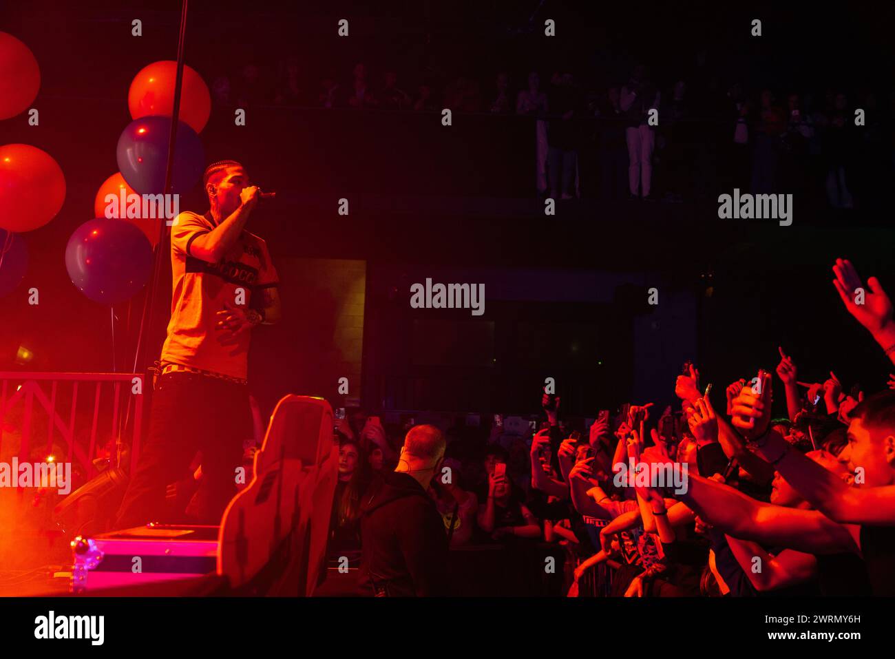 Milan, Italy. 12th Mar, 2024. Italian rappers Rondodasosa and Artie ...