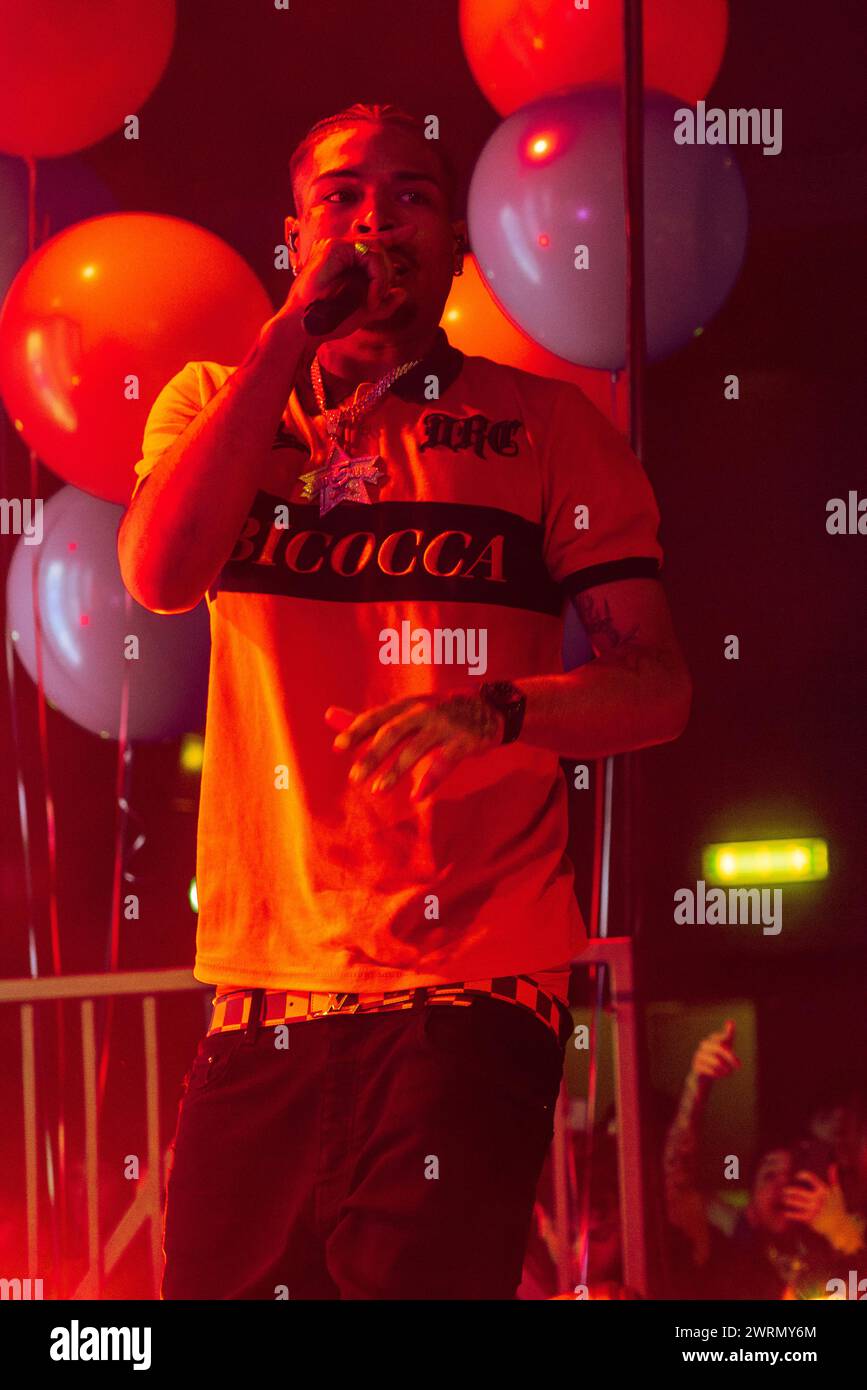 Milan, Italy. 12th Mar, 2024. Italian rappers Rondodasosa and Artie ...