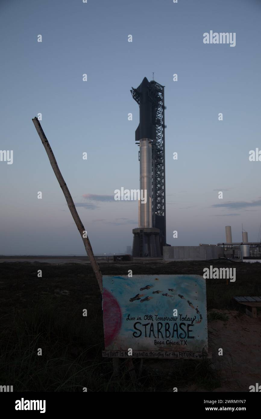 Boca Chica, USA. 13th Mar, 2024. The worlds most powerful rocket ...