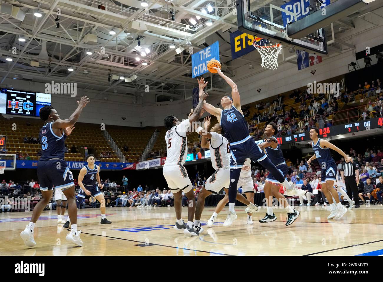 Citadel forward Quentin Millora-Brown (42), Mercer forward Jalyn ...