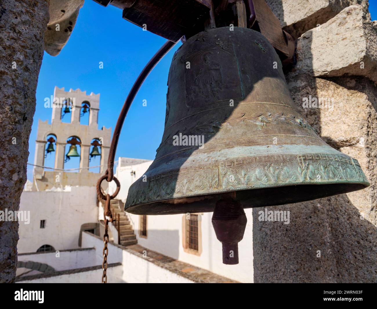 Bells at Monastery of Saint-John the Theologian, Patmos Chora, UNESCO ...