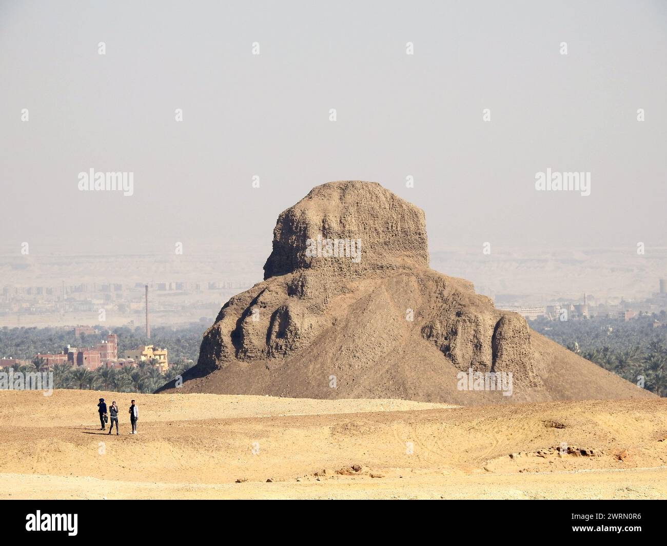 Giza, Egypt, January 26 2023: Pyramid of Amenemhat III, The black ...