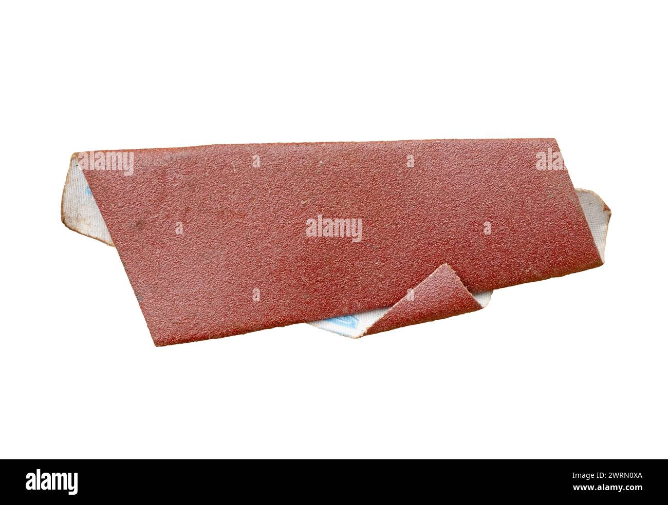 Piece of old sandpaper isolated on white background Stock Photo - Alamy