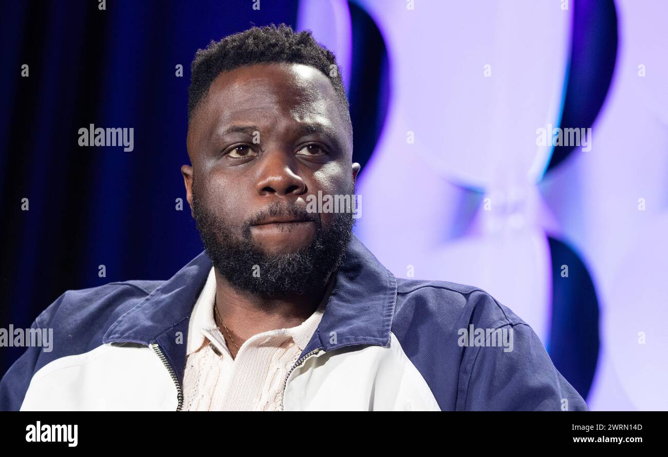 Austin, Usa . 12th Mar, 2024. Def Jam Chairman/CEO Tung Balogun speaks ...