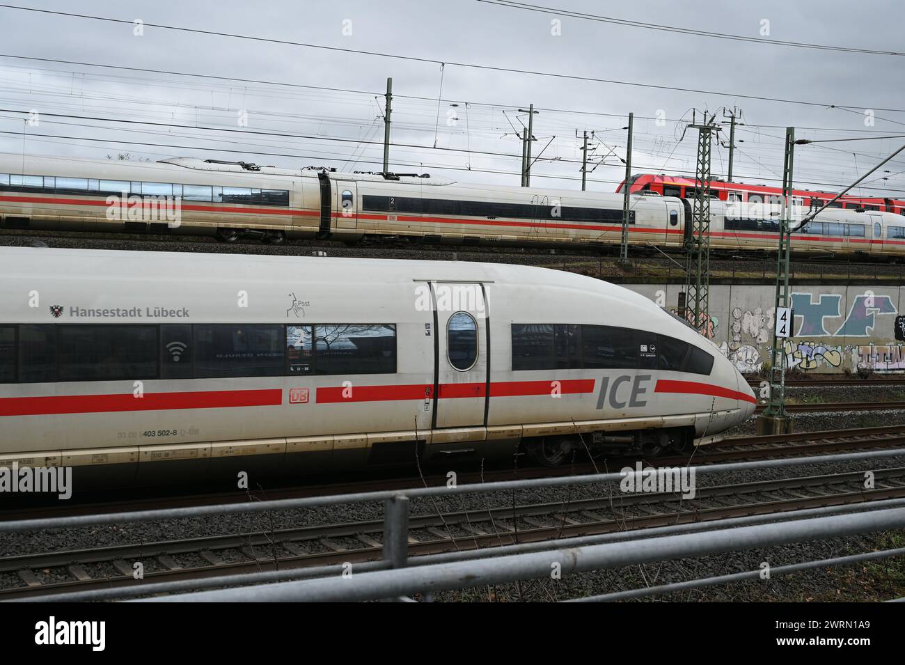 Cologne, Germany. 13th Mar, 2024. Railcar, power car of the ICE ...