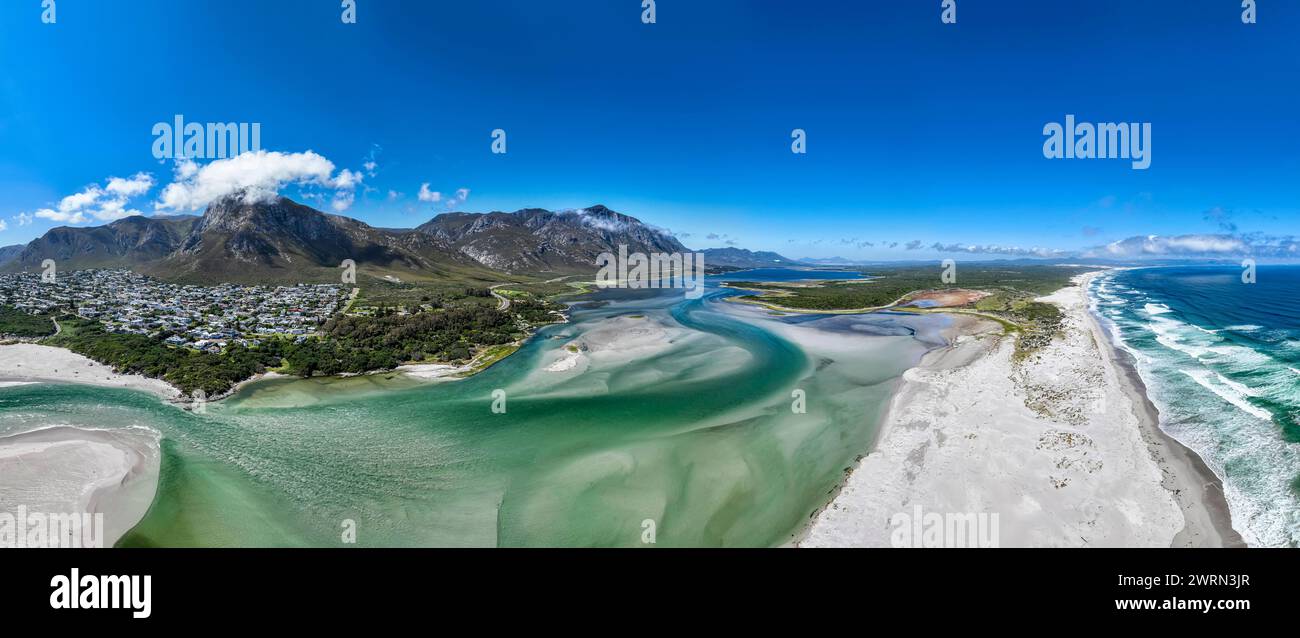 Panorama of the Klein River Lagoon, Hermanus, Western Cape Province ...