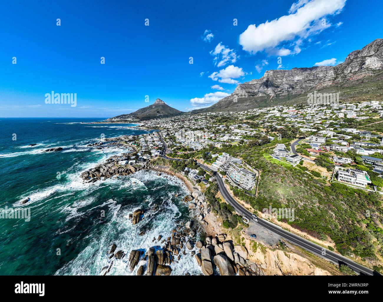 Panorama of the Twelve Apostles and Camps Bay, Cape Town, South Africa ...