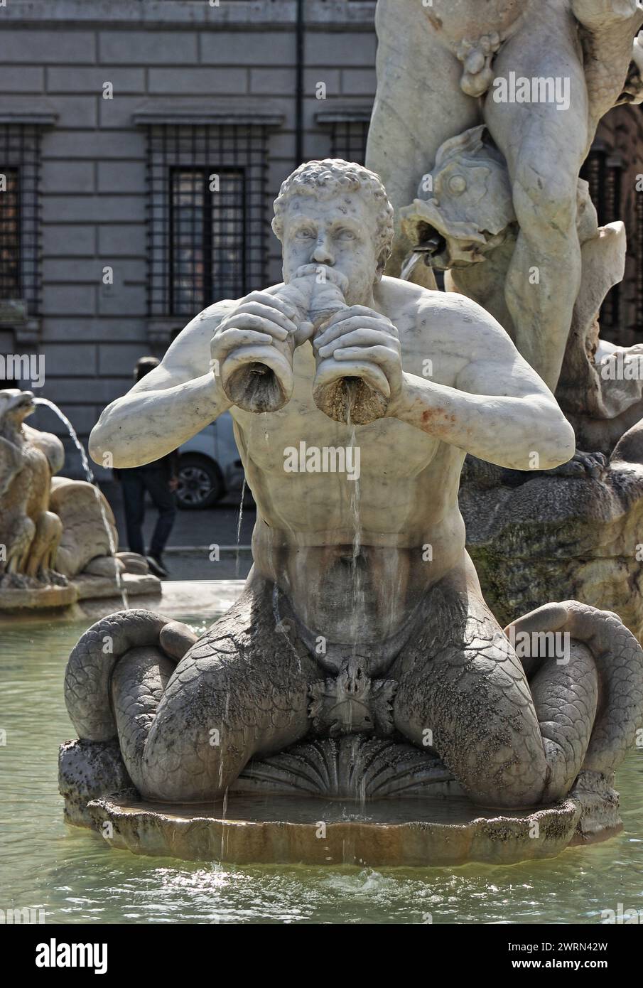 Piazza Navona, one of the most famous monumental squares in Rome Stock ...