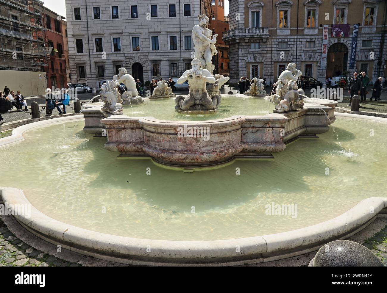Piazza Navona, one of the most famous monumental squares in Rome Stock ...