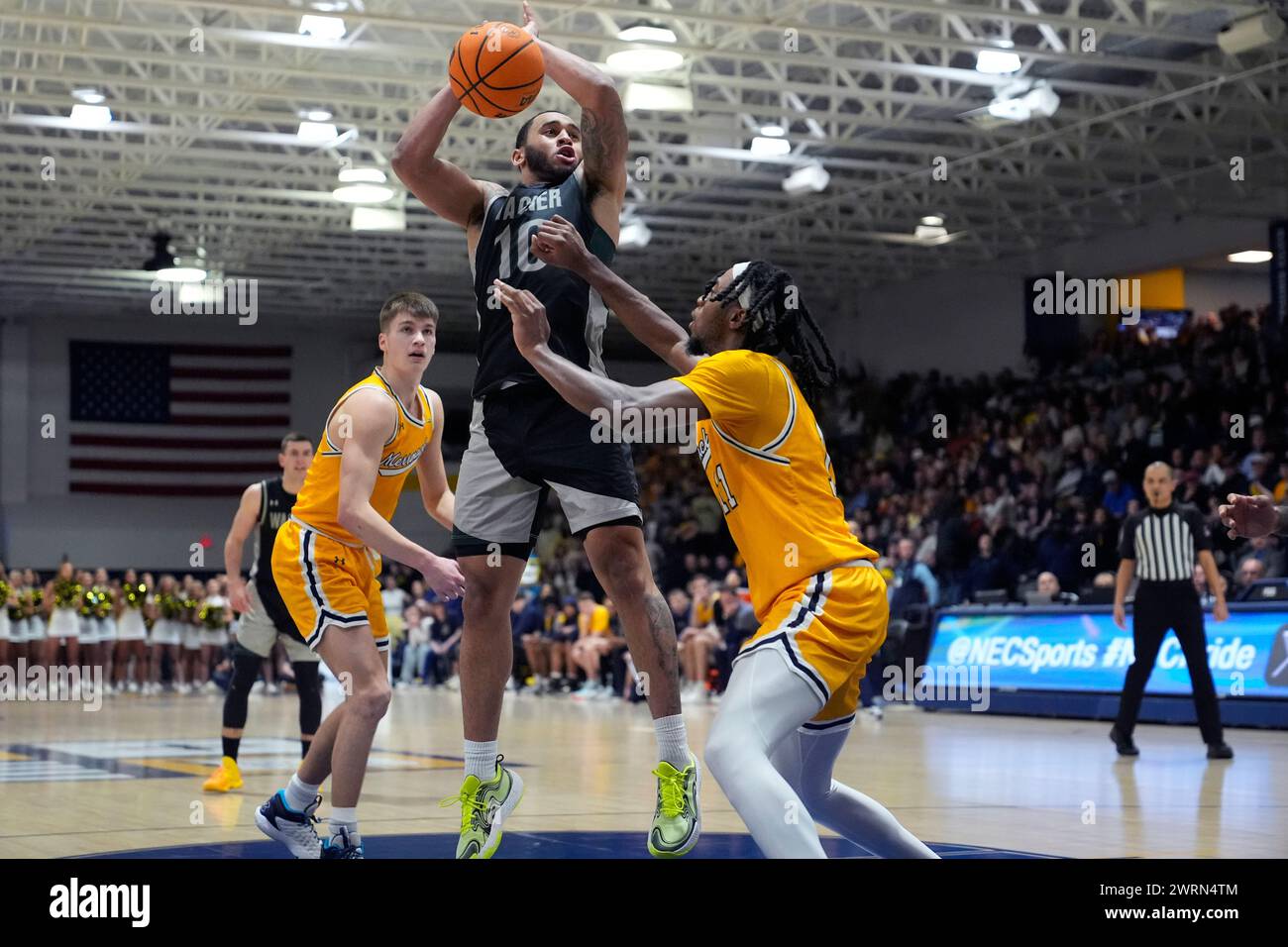 Wagner guard Tahron Allen during Northeast Conference men's basketball ...