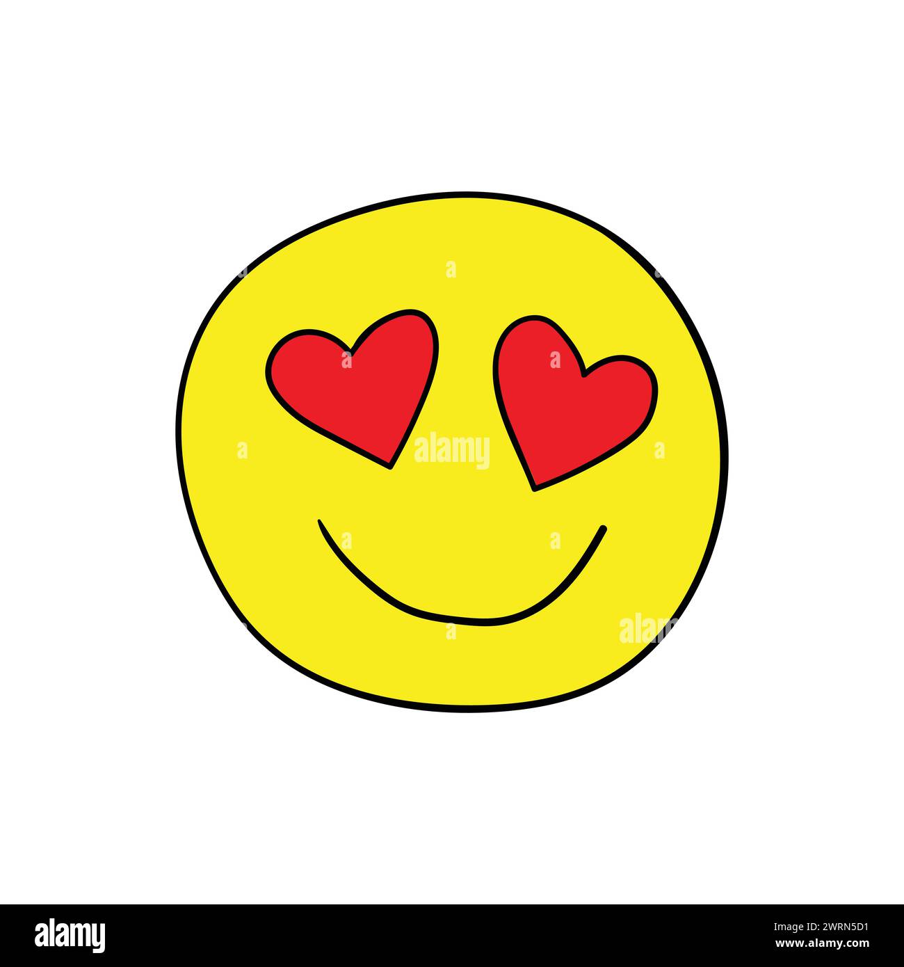 Illustration of a loving emoticon with heart-shaped eyes Vector Clipart ...